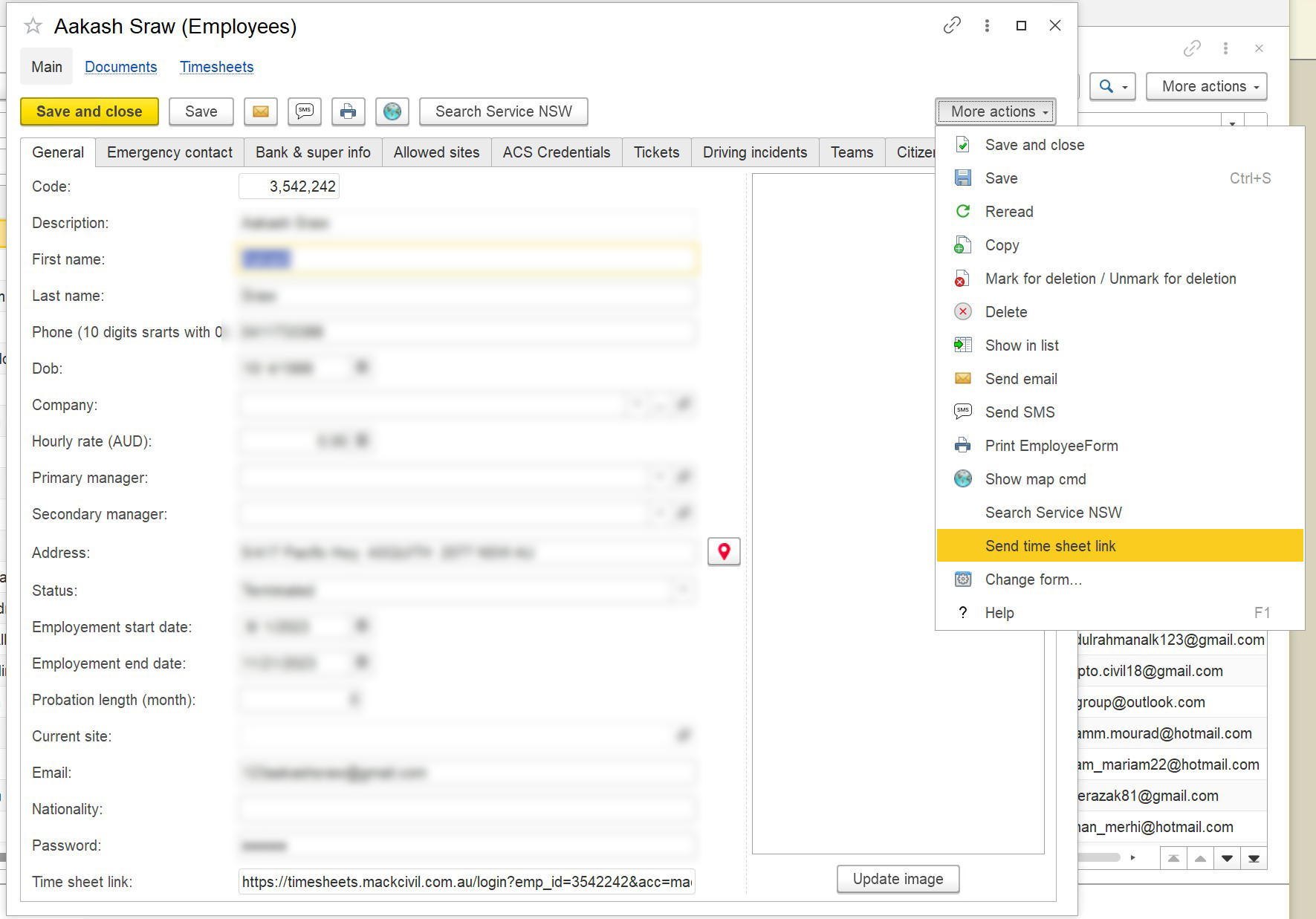 Time Sheets - User manual